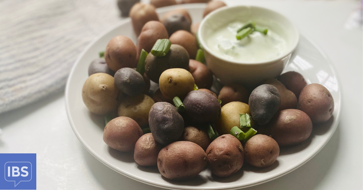 Gem Potatoes with Scallion Yogurt Dip Recipe | IBS
